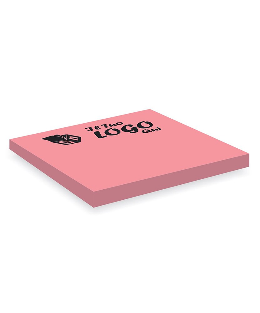 Post it rosa fluo 75x75mm personalizzati | Giallonote