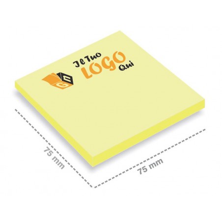 Post it giallo 75x75mm personalizzati | Giallonote