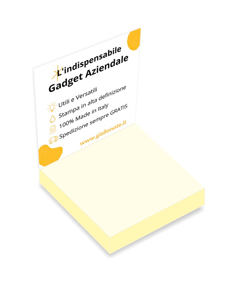 Post-it giallo personalizzato con copertina | Giallonote