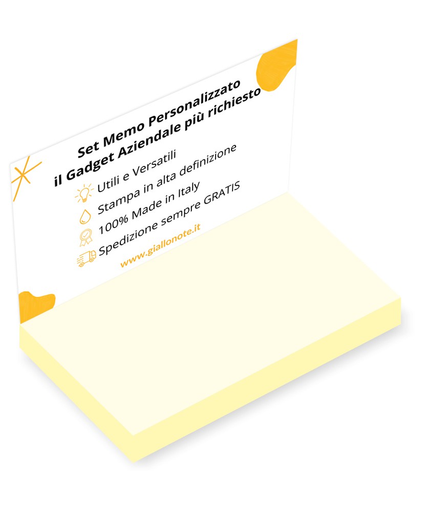 Post-it giallo personalizzato con copertina | Giallonote